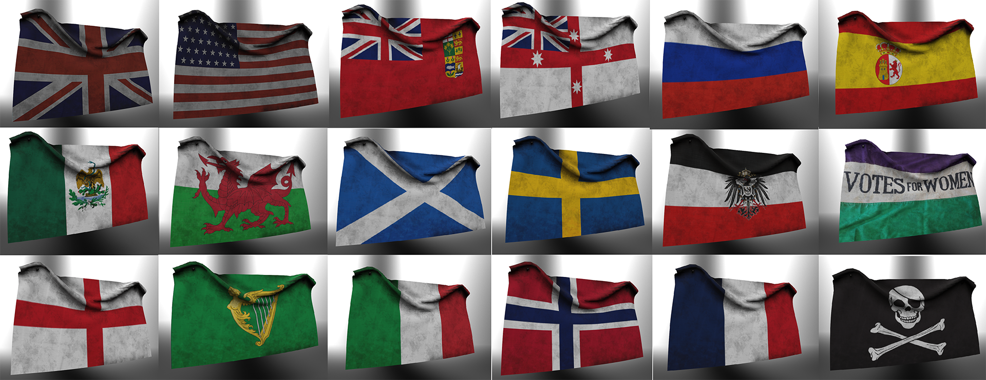 Keates Models · Flag Prop Pack - Flags of the World