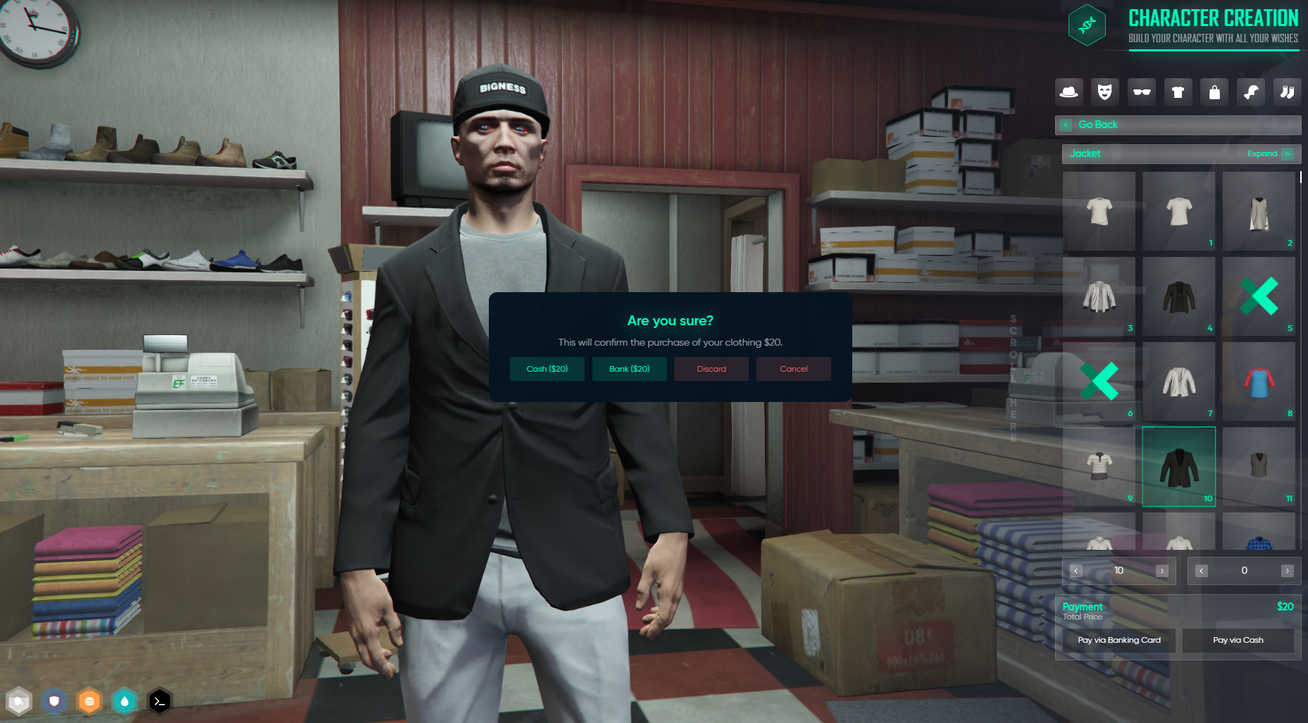 FM | Development | [QB] Clothing Menu