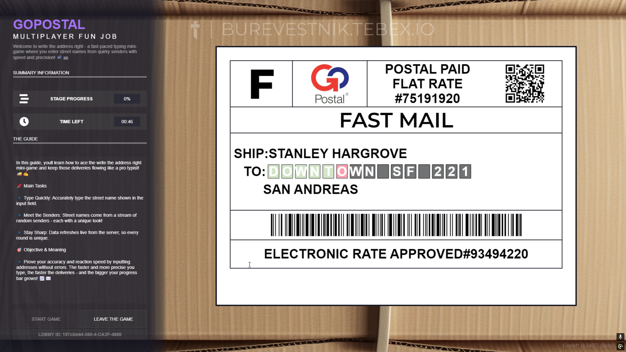 Burevestnik · Multiplayer postal courier job