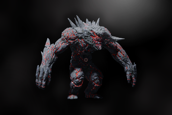 White Lies Studio Scripts & 3D · Elemental Golem - 5 Color Variations