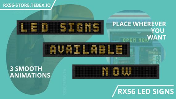 RX56 STORE · RX56 LED SIGNS SCRIPT