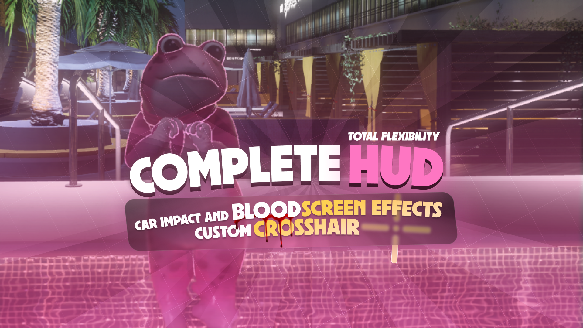PinkFrog · Complete Hud | Fivem Blood Screen Effect, Custom crosshair ...