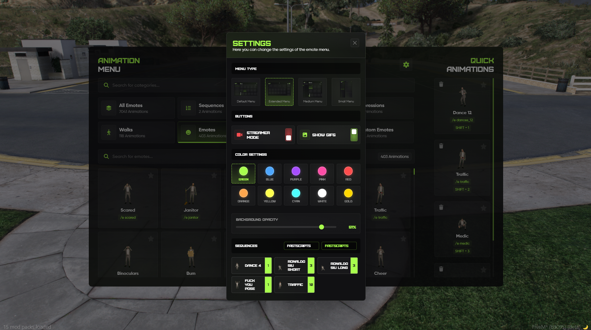 Fast Scripts · Animation Menu
