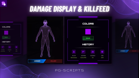 PG Scripts · [ESX/QBCORE] Damage Display & Killfeed