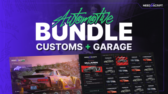FiveM Garage + Customs Bundle | ESX QBCore QBox OXCore | Save 35%