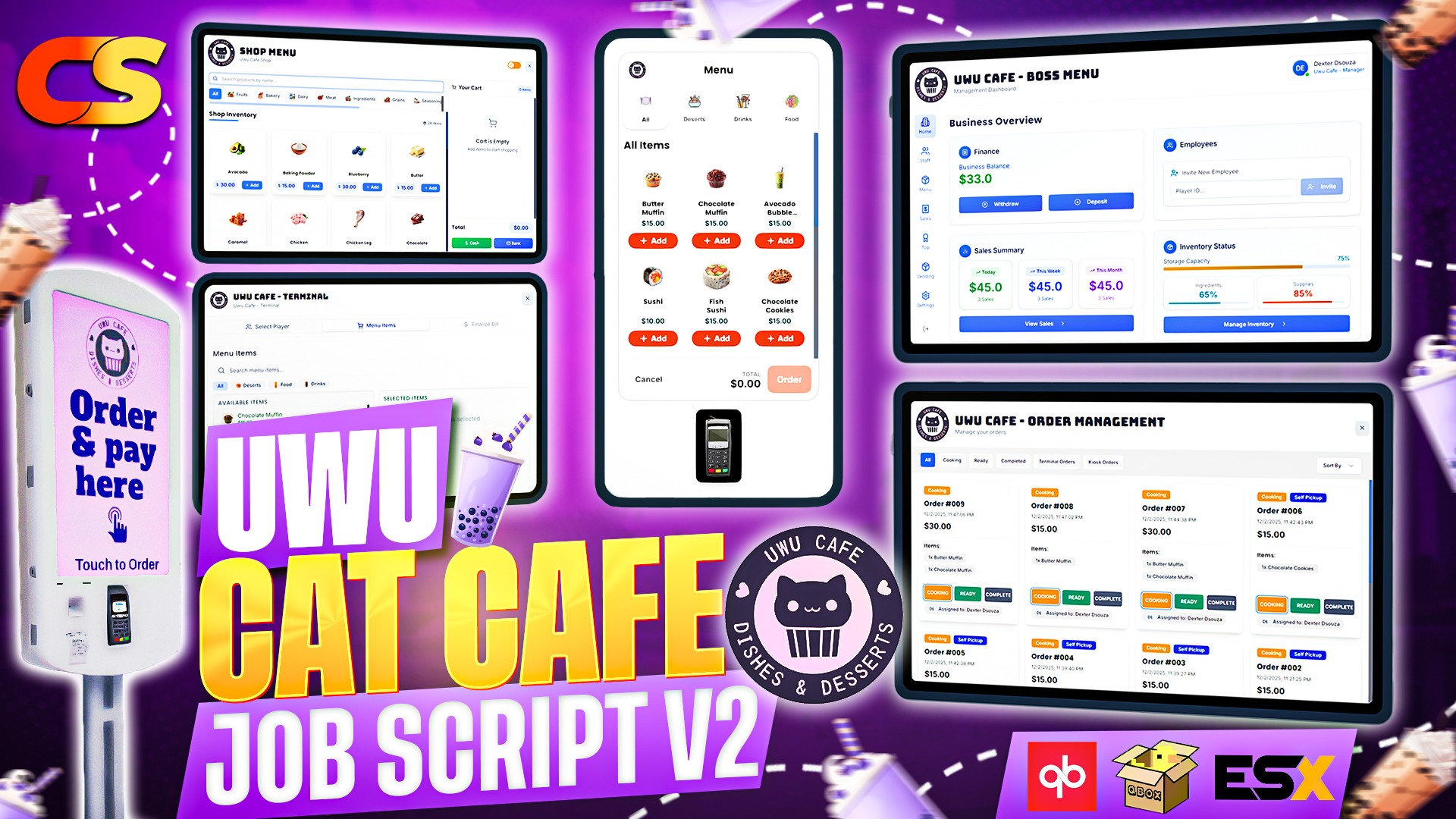 CRUX STUDIO · UWU CAT CAFE JOB V2