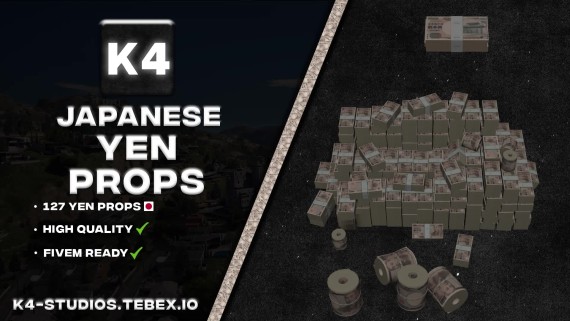 K4 STUDIOS · Japanese Yen Money Props