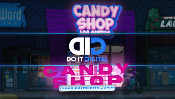 Fivem CANDY SHOP & GTA V Map - MLO - Interior · DoItDigital Store