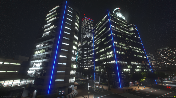 PCMR Architecture FiveM | Cyber Neons City - Blue Edition