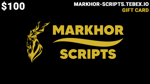 Markhor Scripts | Gift Card $100