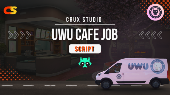 CRUX STUDIO | UWU CAT CAFE JOB QB / QBOX / ESX