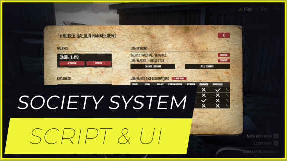 DrShwaggins Scripts | Advanced Job / Company System v2 [VORP / RedEM:RP / RSGCORE]
