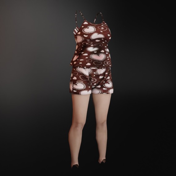 Pewe Studios Clothes · 075. DAHNIA PAJAMA SHORT AND TOP [F]