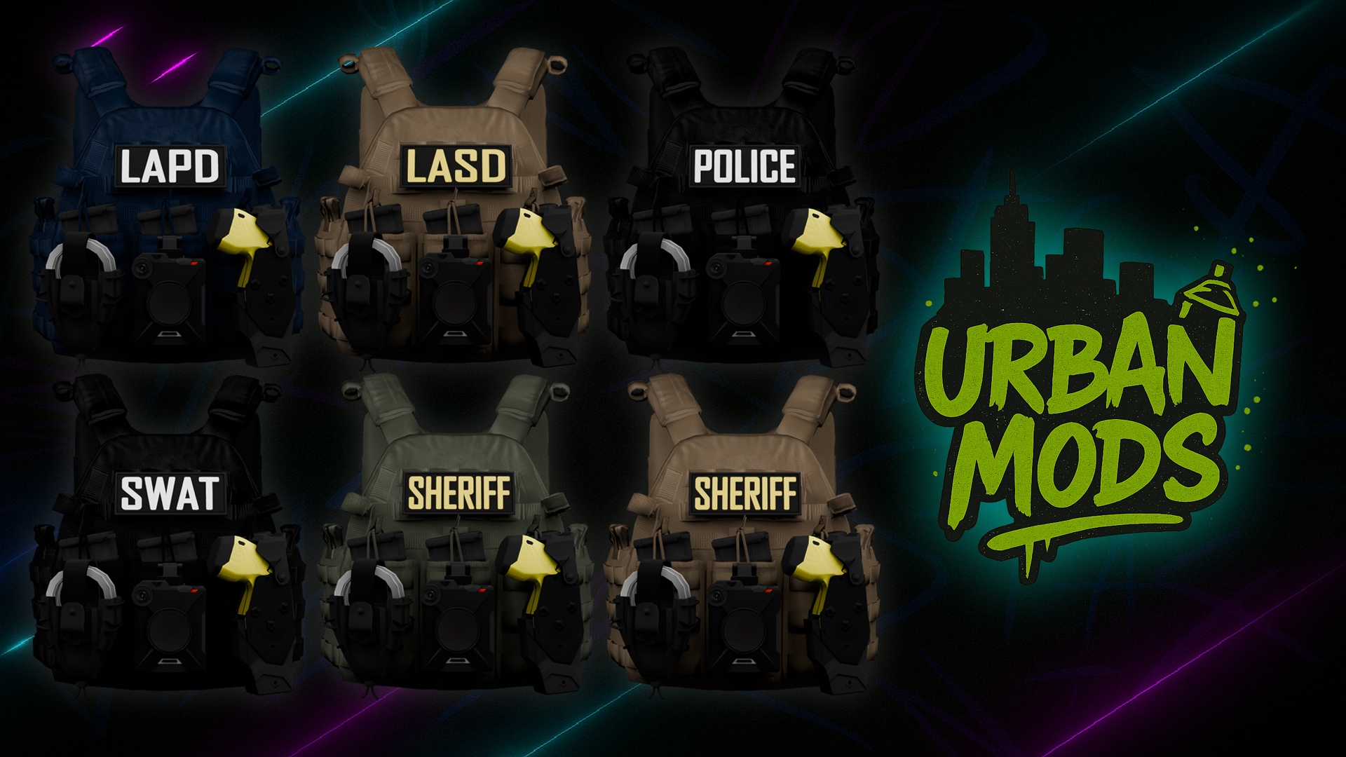 UrbanMods · [VEST] Vests | POLICE - LAPD - SWAT - SHERIFF - LASD - Add ...