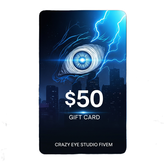 crazy eyes studio · $50 CES Gift Card