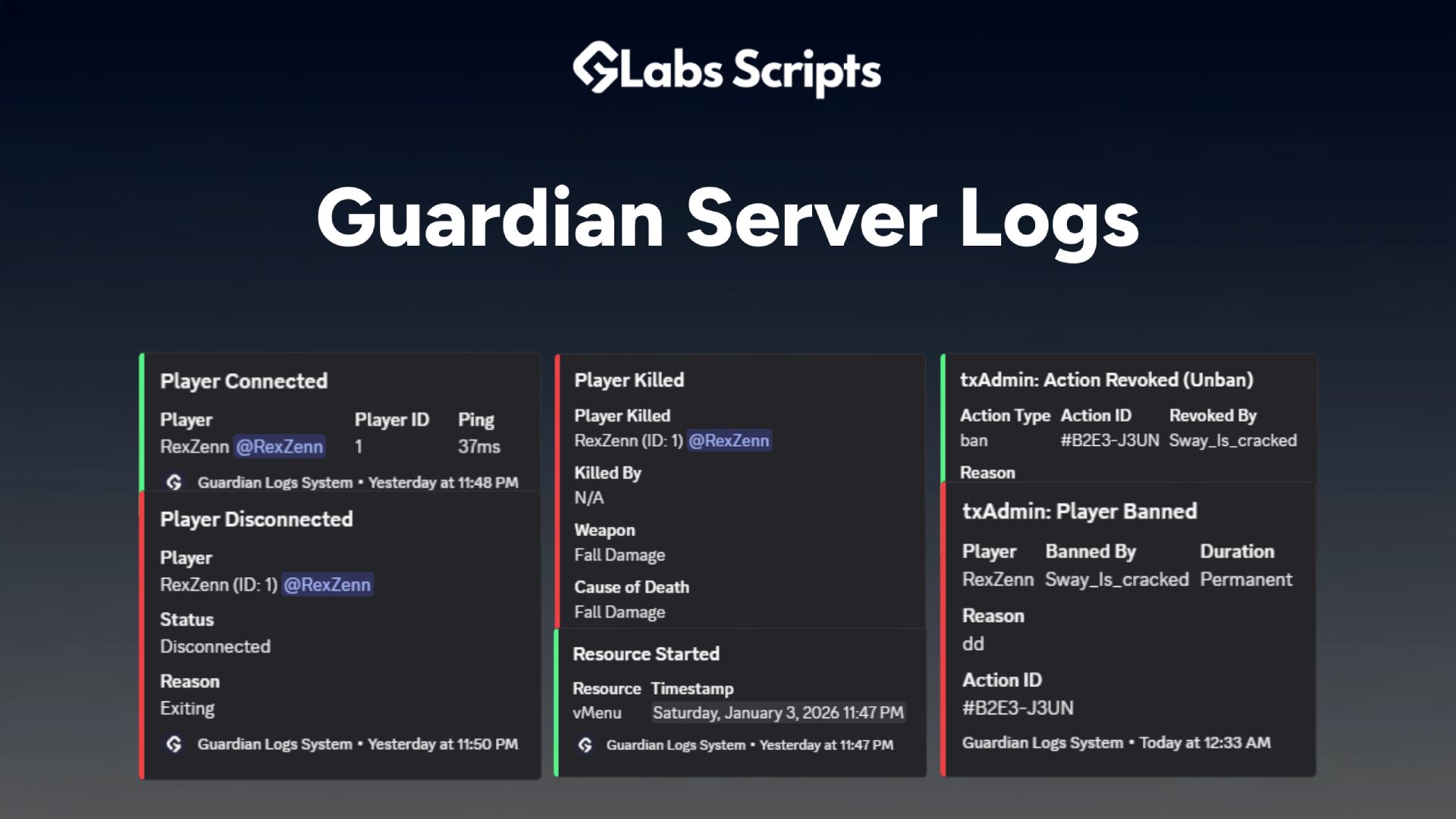 Guardian Labs · Guardian Server Logs