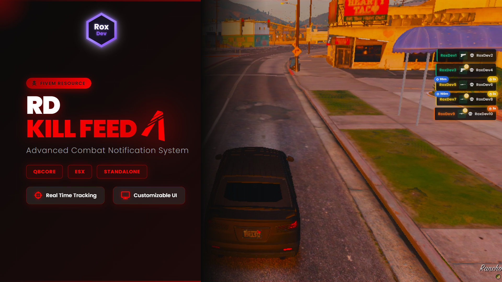 RoxDev · RD Kill Feed - Advanced Kill Feed System for FiveM