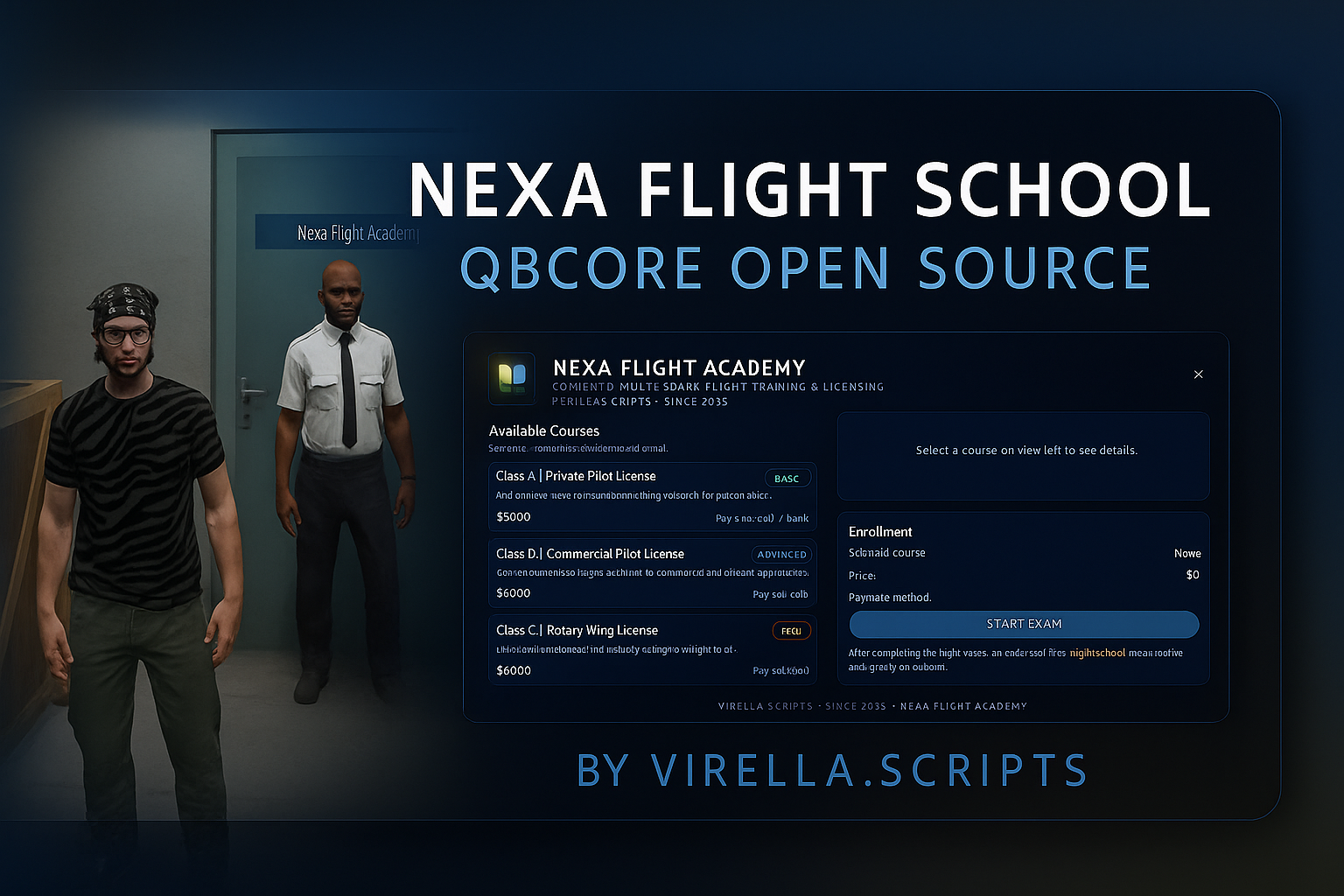 Virella-Scripts-Tebex · 🛩️ NEXA FLIGHT SCHOOL – QBCORE (OPEN SOURCE)