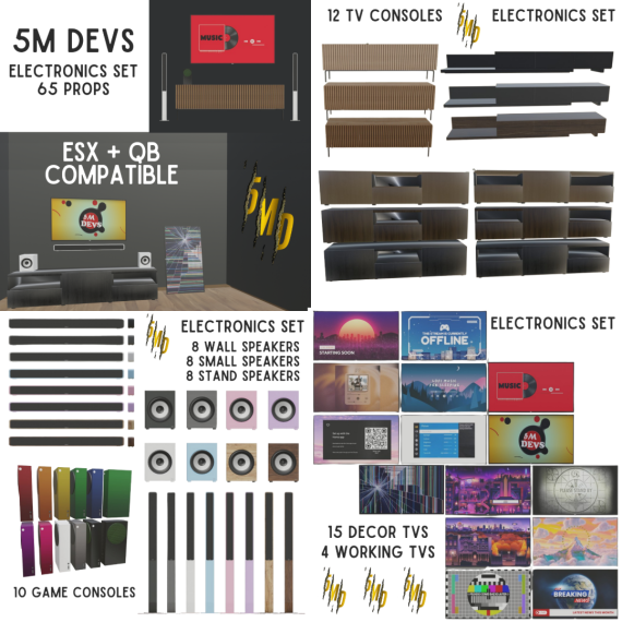 MadeByLex · Electronics Set Prop Pack - ESX + QB - 5M Devs by Lex420
