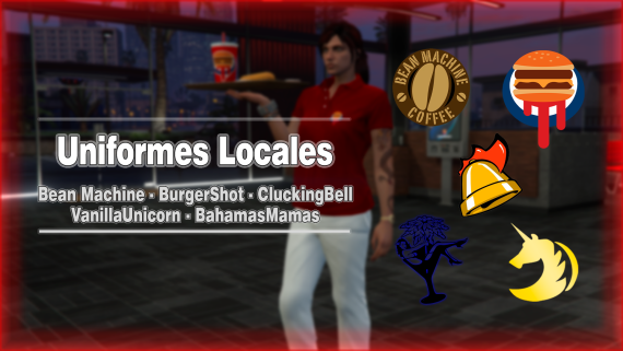 RYDAXstore · Uniformes Locales - Bean Machine - BurgerShot ...