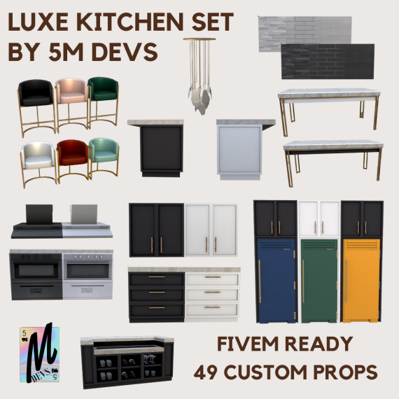 MadeByLex · Luxe Kitchen Set Prop Pack - ESX + QB - 5M Devs by Lex420