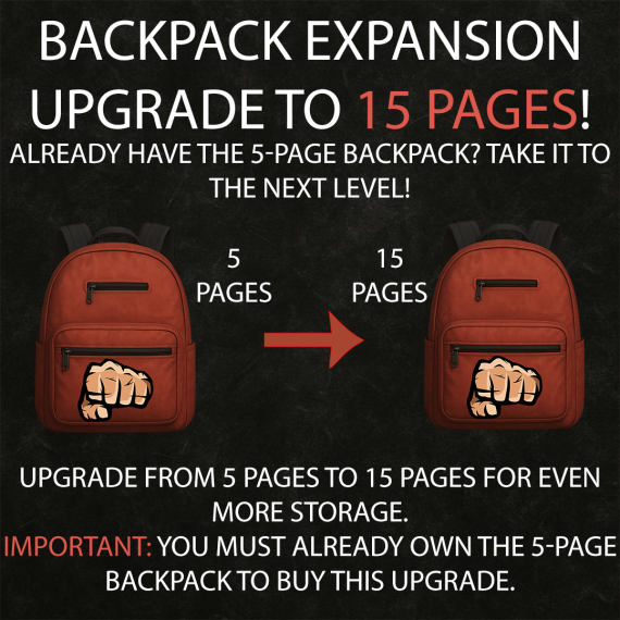 RustPunch.Net · Backpack Upgrade 5 -> 15 Pages