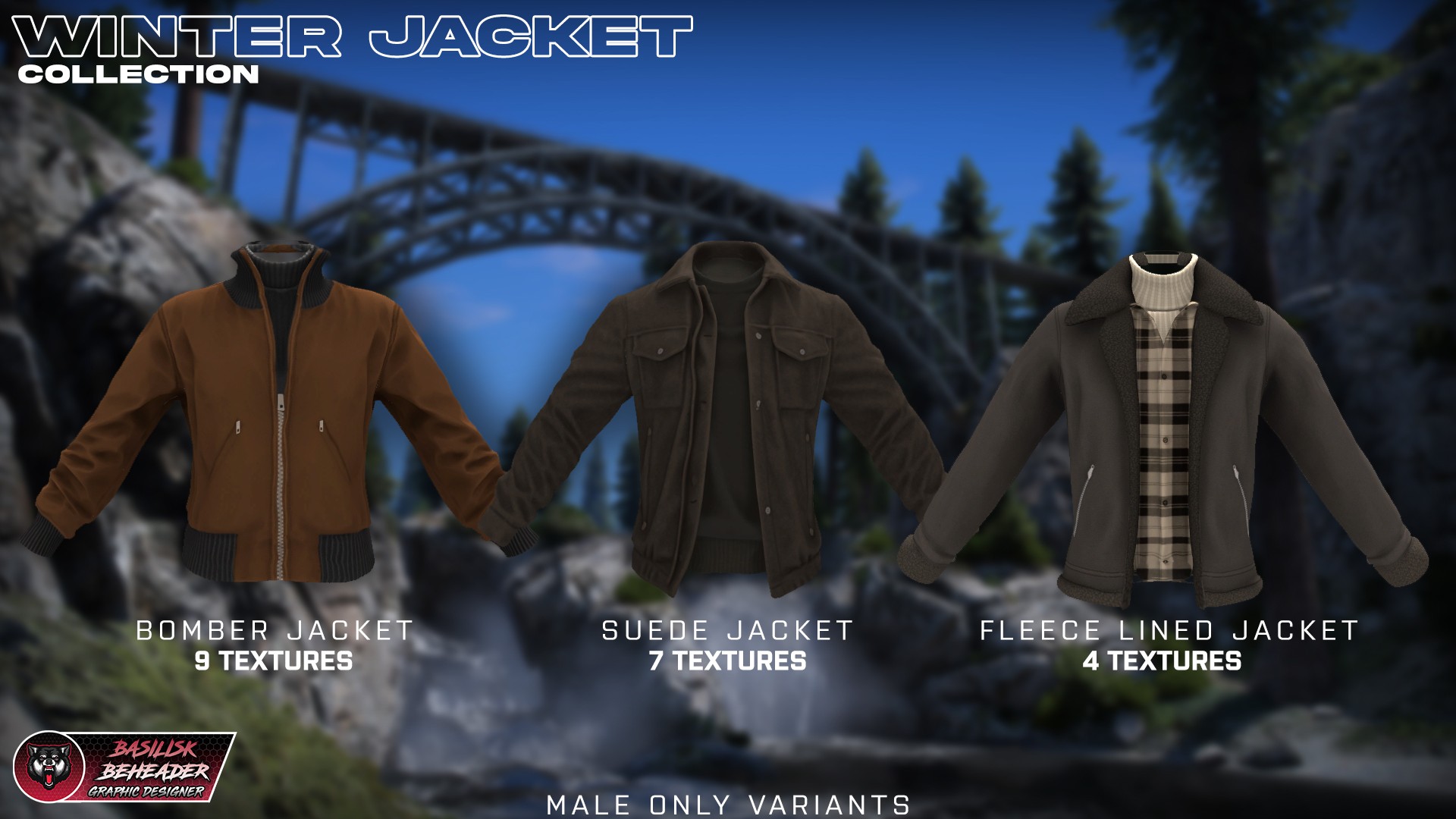 Wolf - Digital Artist · Male Winter Jacket Collection