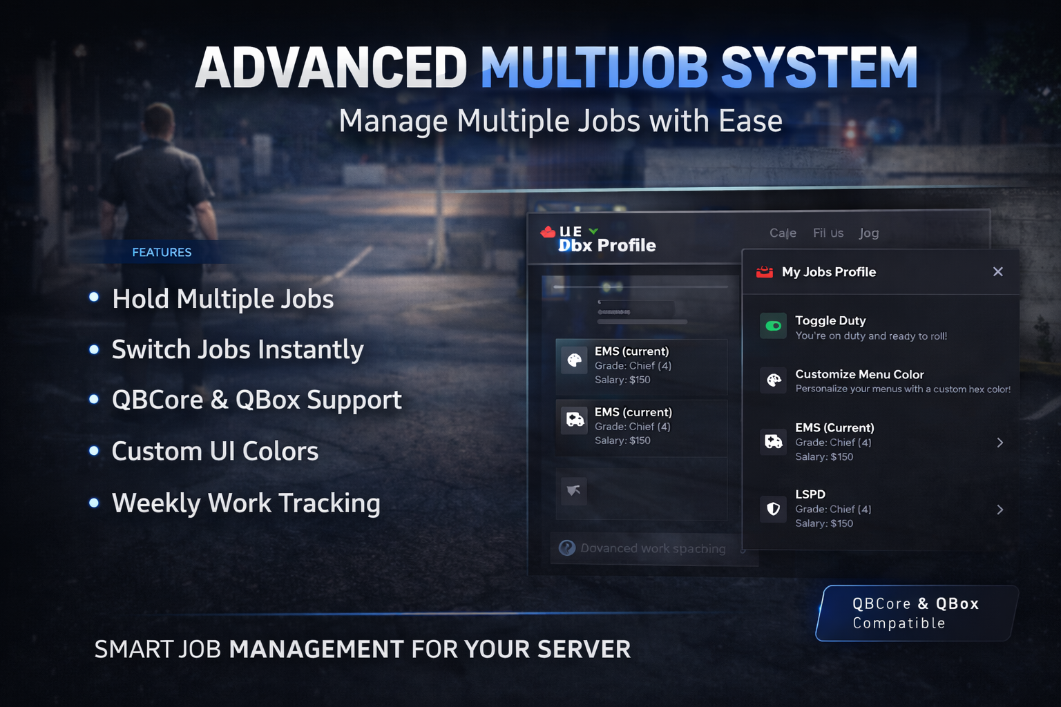 316 Development · Advanced MultiJob System | QBCore & QBox