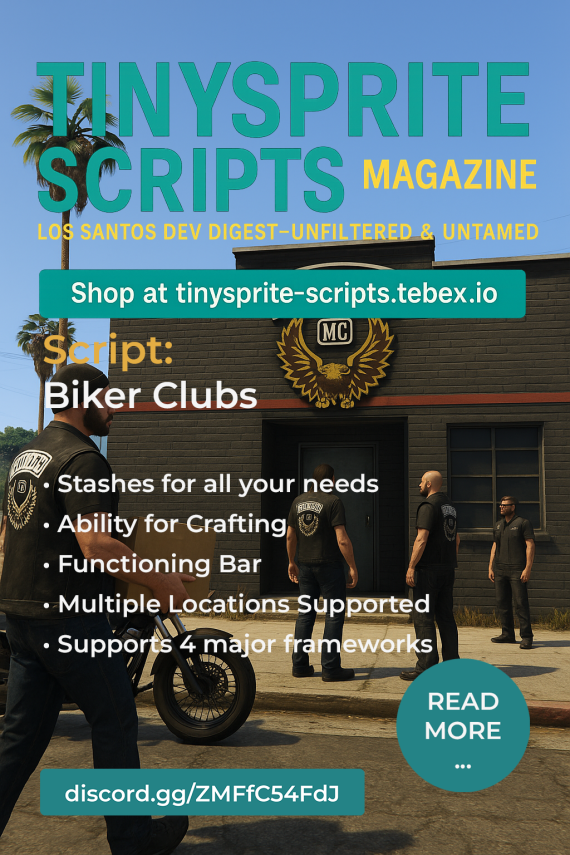 TinySprite Scripts · 🚲 Biker Clubs