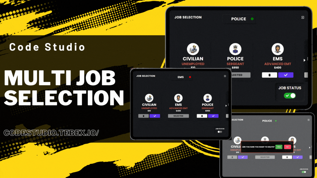 Code Studio | Multi Job Selection System