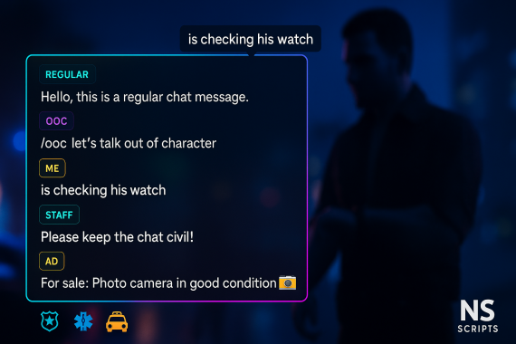 NS · 💬 Advanced RP Chat [QBCore]