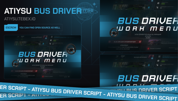Premium FiveM Scripts | Bus Job Remake (Escrow) | Atiysu Scripts | Best ESX & QBCore Scripts