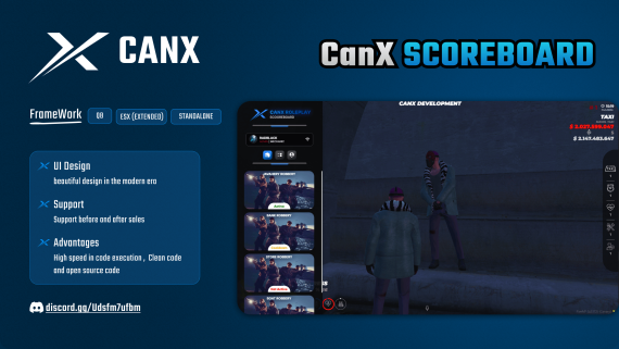 Shop Premium FiveM Scripts: ESX & QBCore & Standalone | CanX Scripts