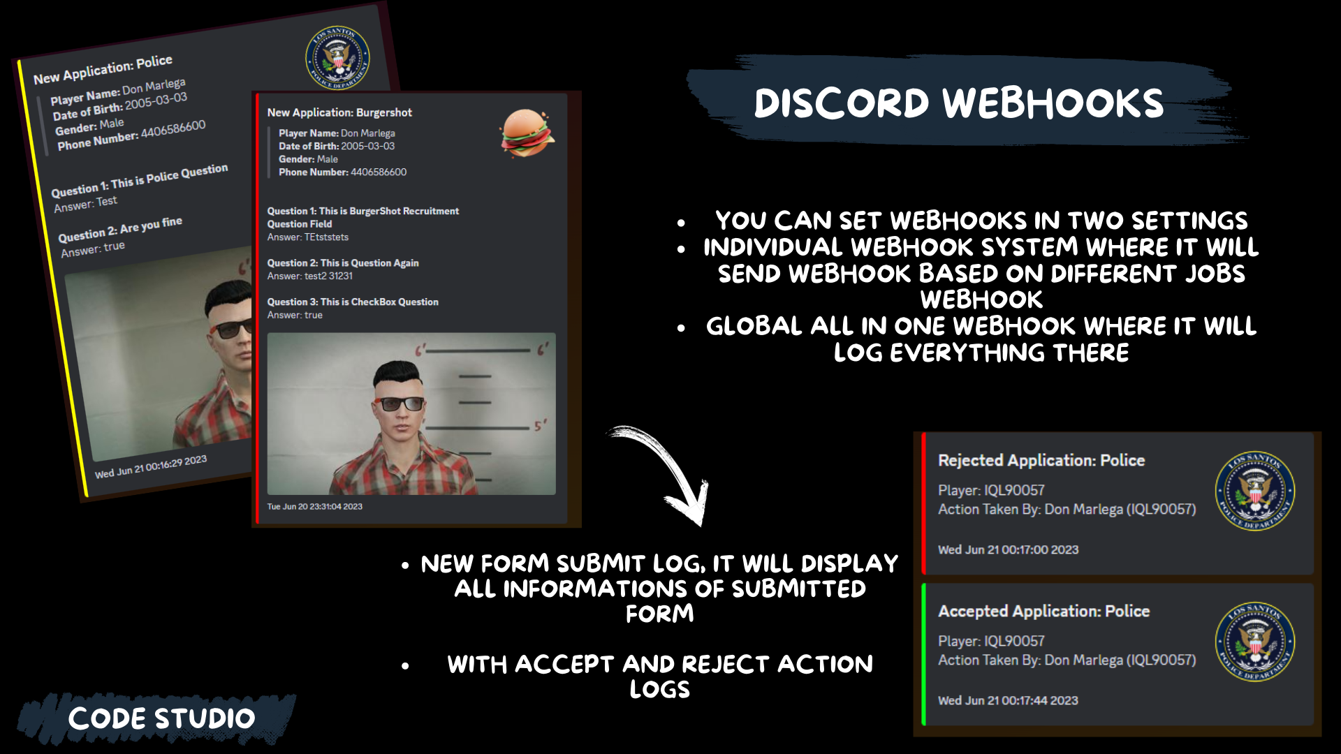 Code Studio | Job Application System | Ingame Forms Creator