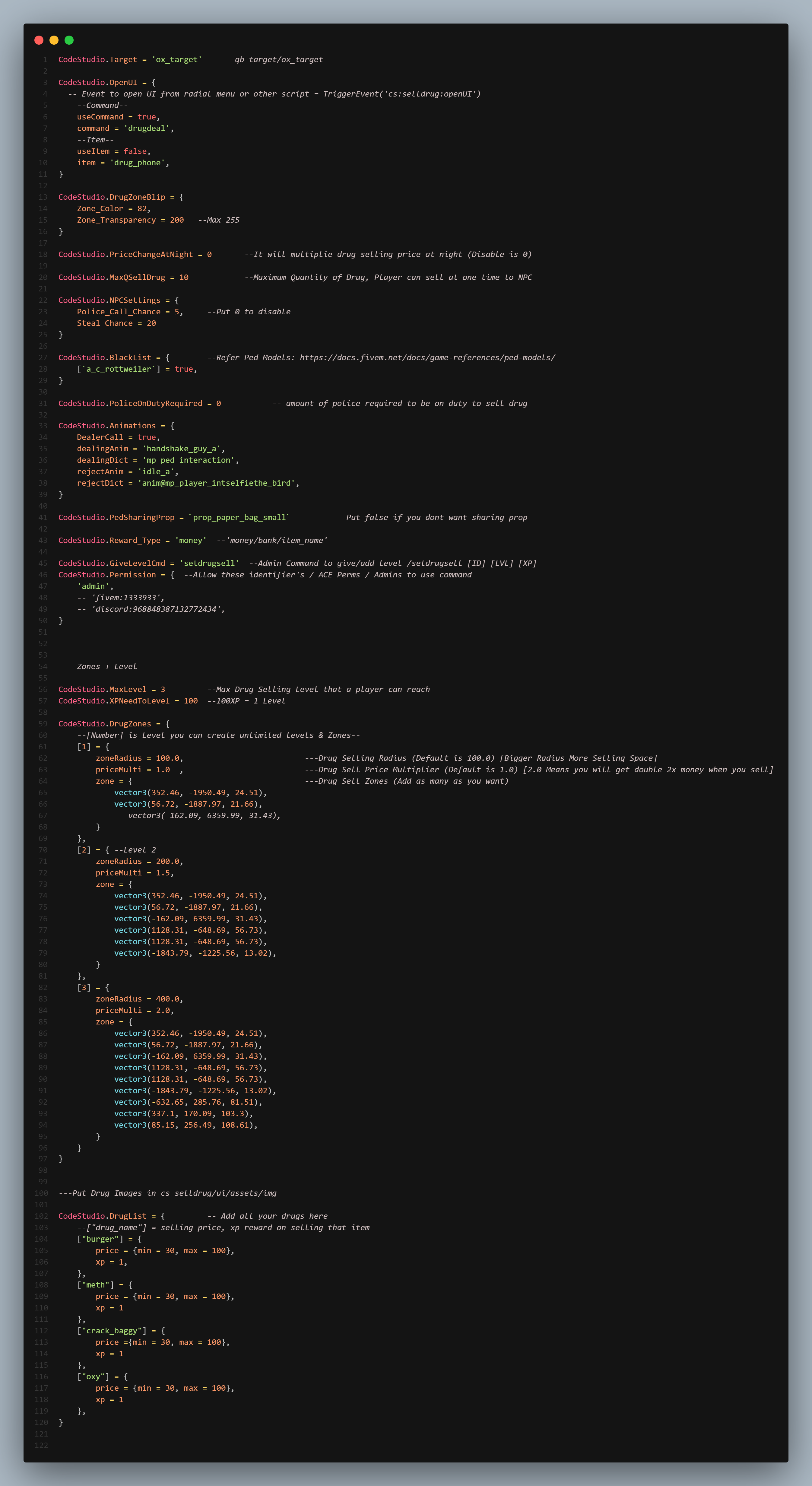 Code Studio | Drug Selling + Level Based [QB]