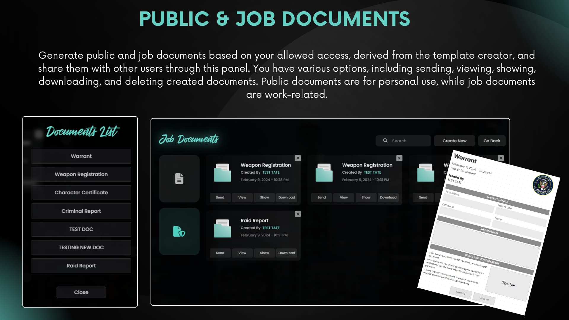 Code Studio | Documents System | Document Creator