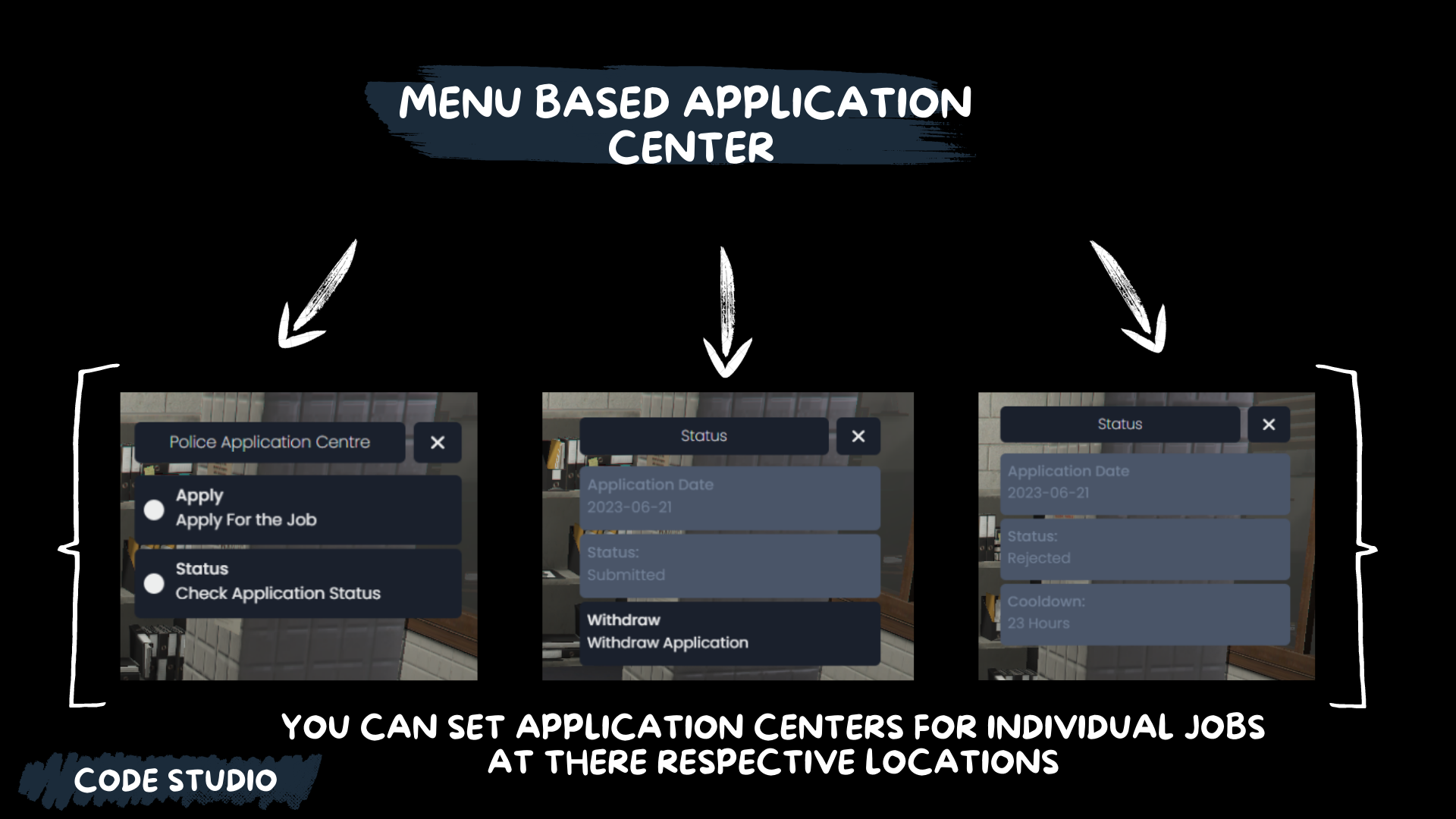 Code Studio | Job Application System | Ingame Forms Creator