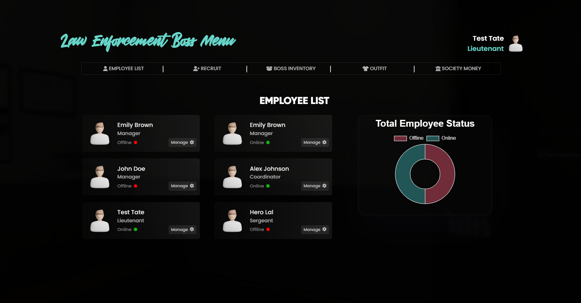 Code Studio | Gang & Boss Menu
