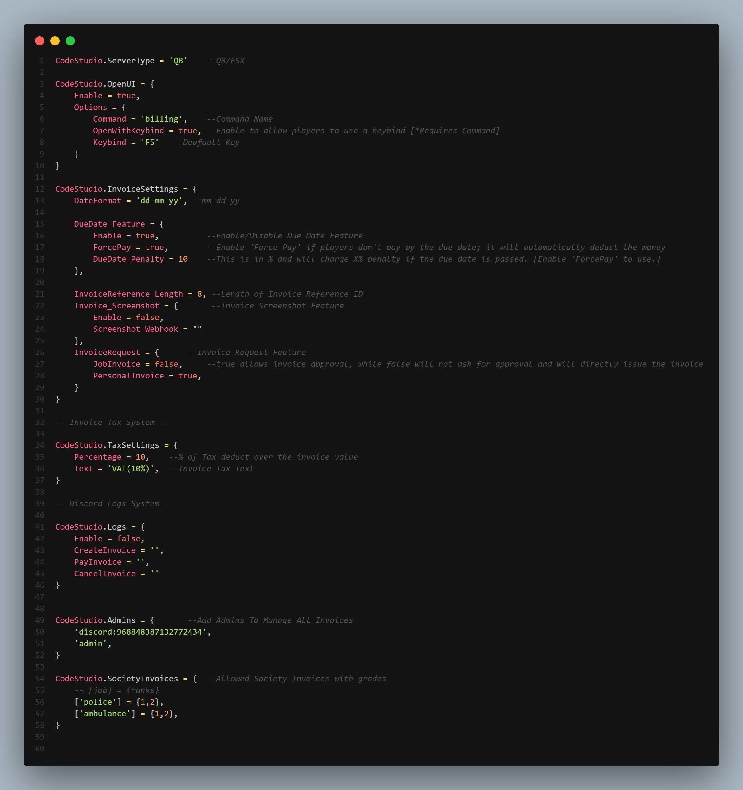 Code Studio | Advanced Billing System
