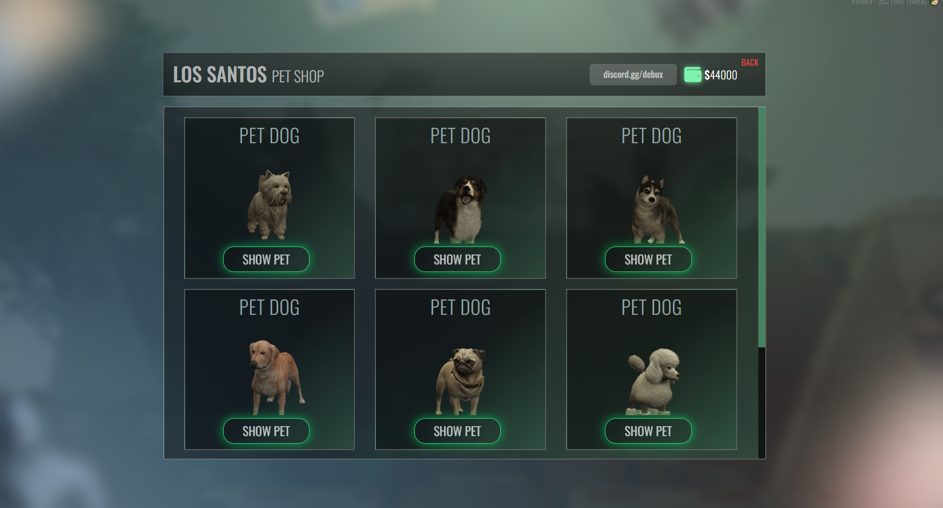 DebuX | [A][OPEN SOURCE] Pet Shop and Pet Script