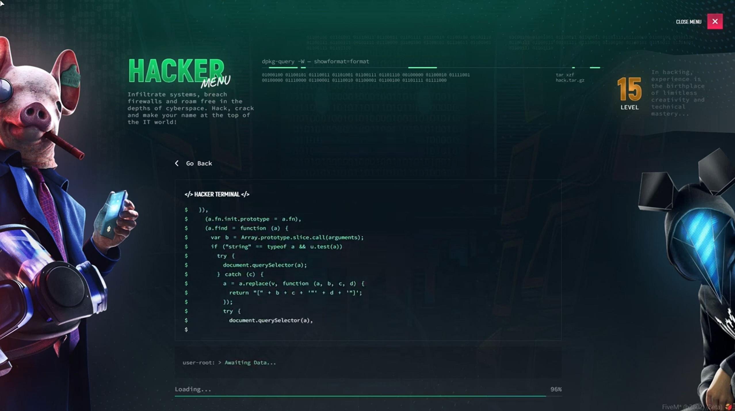 DebuX | [D][OPEN SOURCE] Realistic Hacker Menu