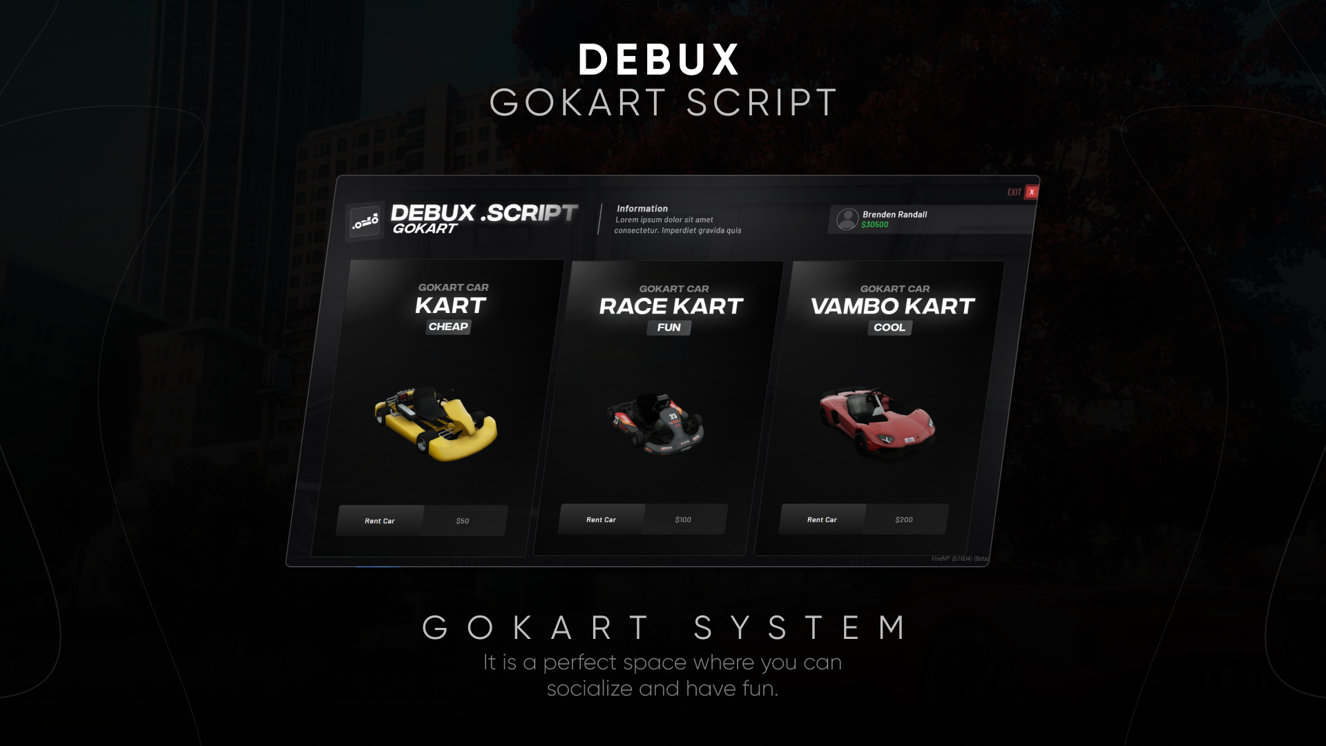 DebuX | [A][ESCROW] GOKART SYSTEM