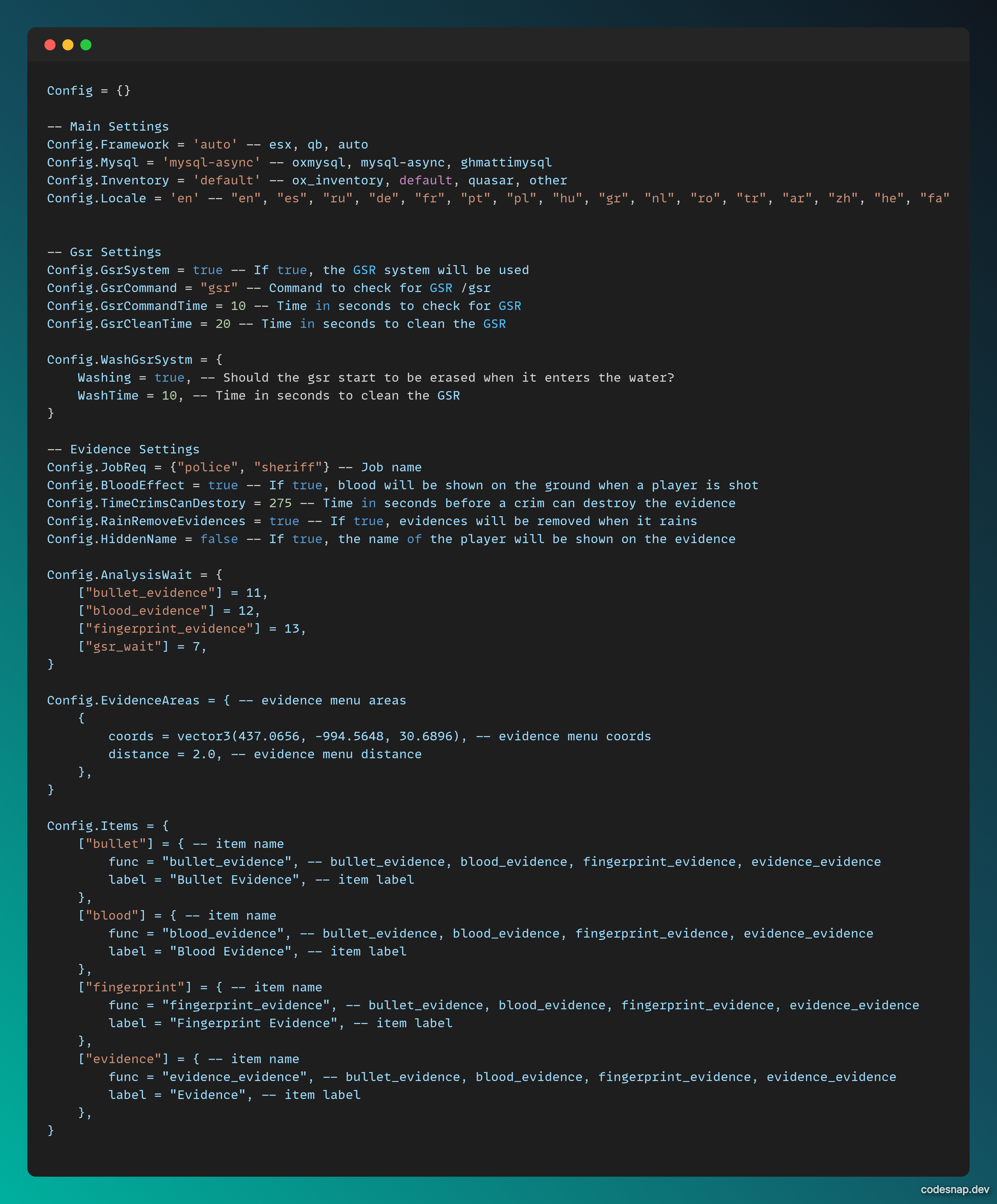 DebuX | [C][OPEN SOURCE] Evidence Script
