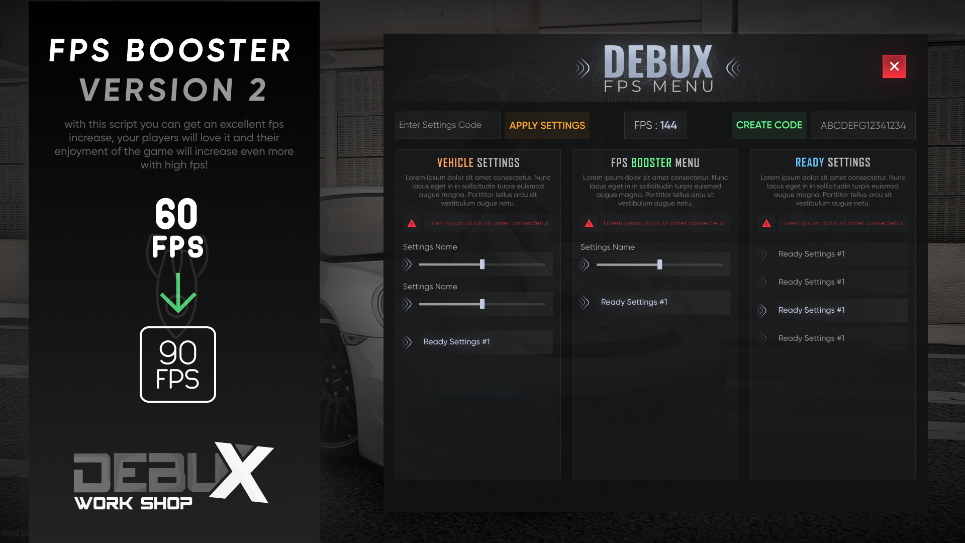 DebuX | [C][OPEN SOURCE] FPS MENU V2