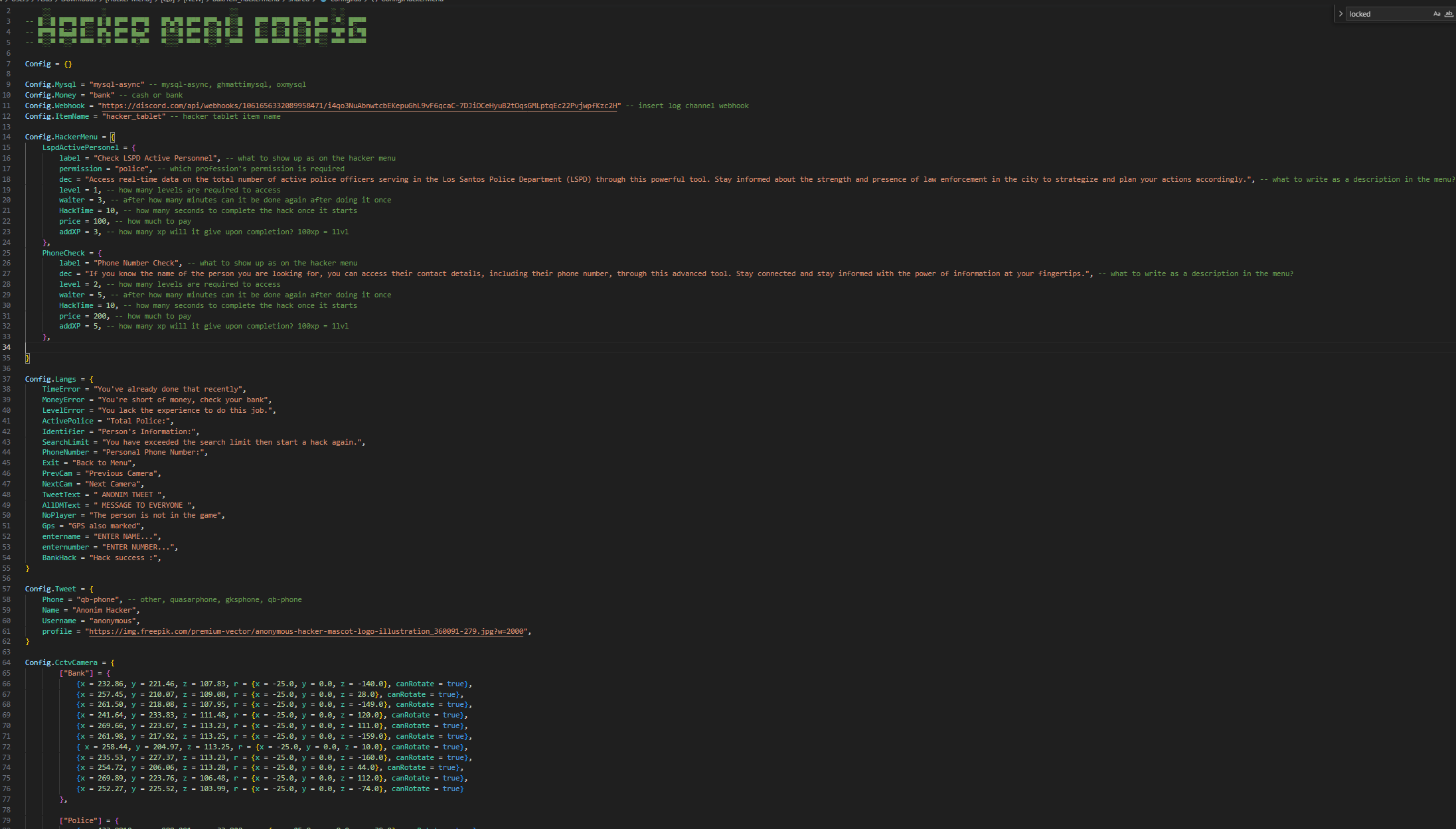 DebuX | [D][OPEN SOURCE] Realistic Hacker Menu