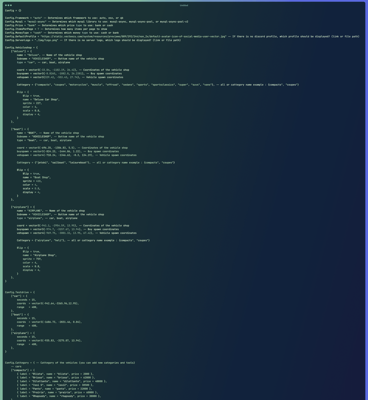 DebuX | [B][OPEN SOURCE] Vehicleshop V2
