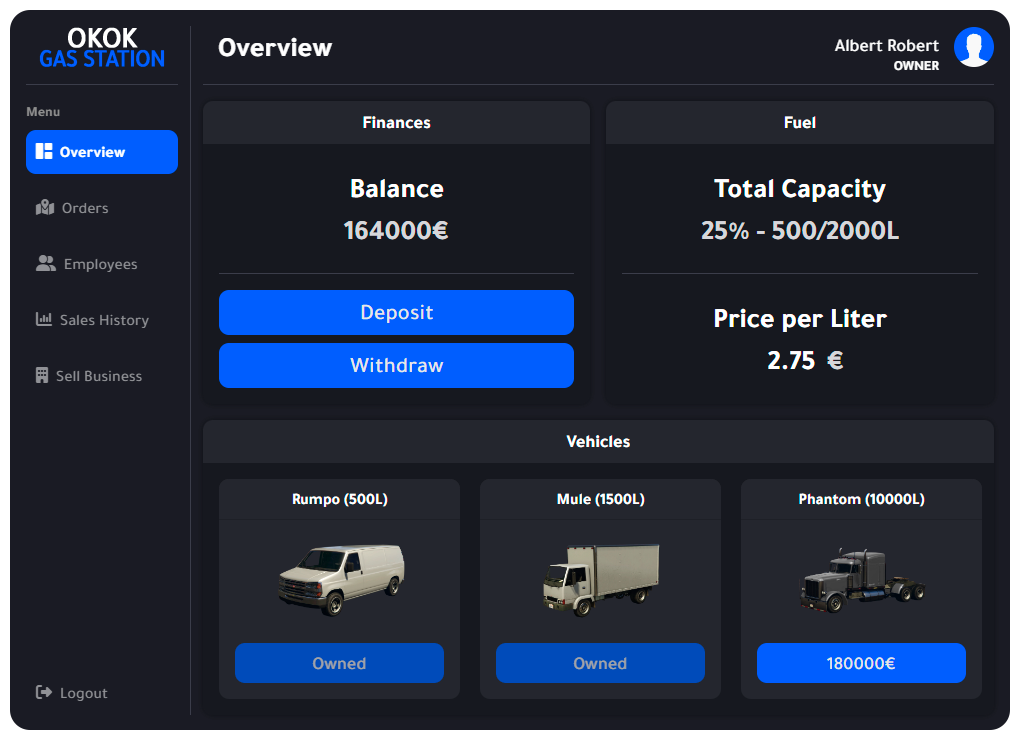 okok Scripts | okokGasStation [ESX]