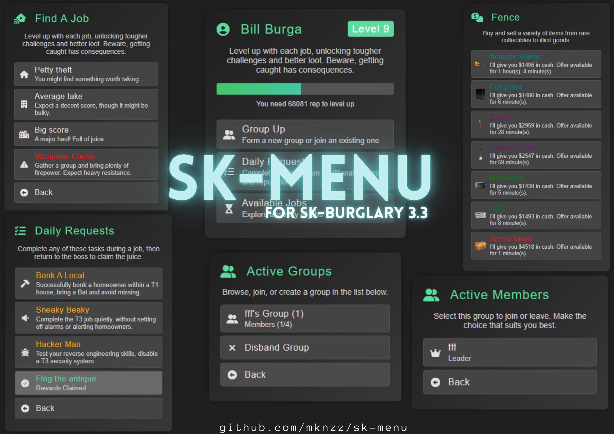 SKryptz | FiveM resources · Advanced Burglary 3.3 [Escrow]