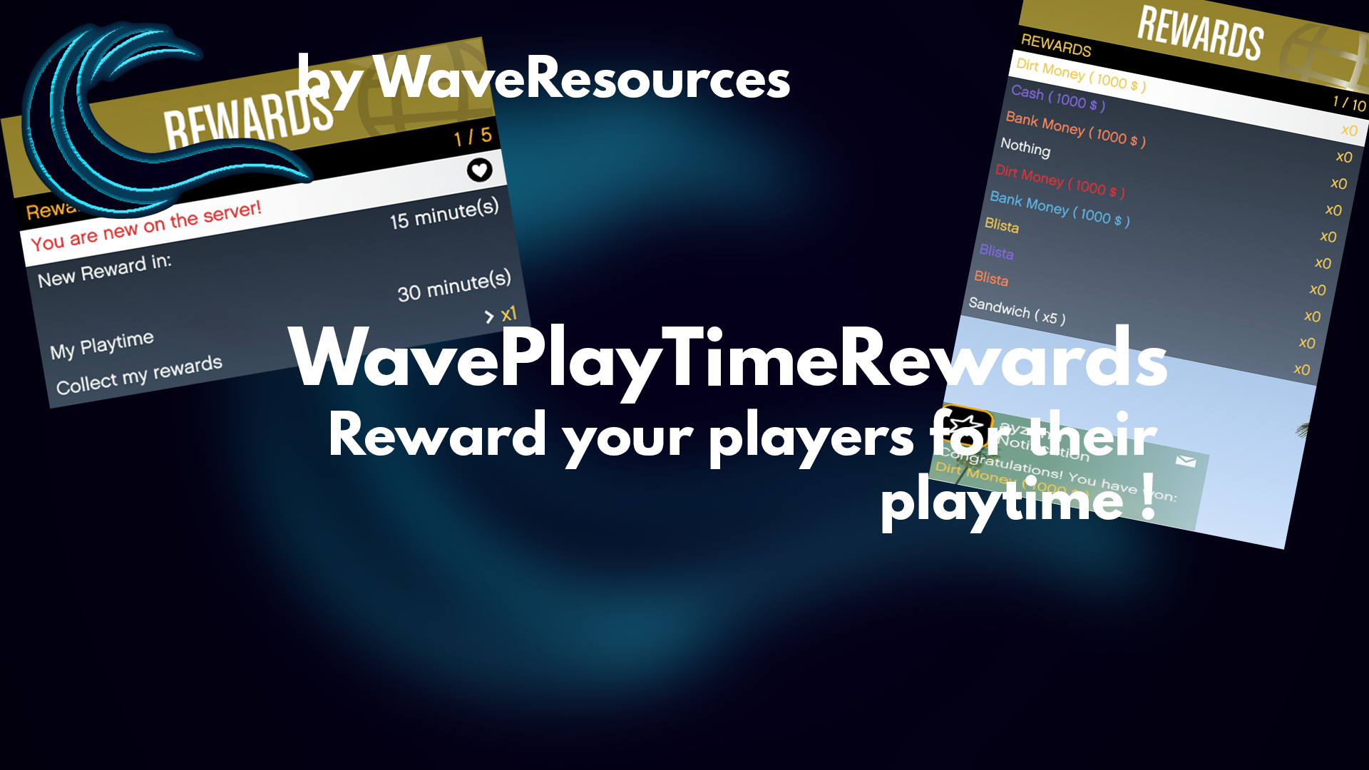 WaveResources | WavePlayTimeRewards - Reward your players for their activity