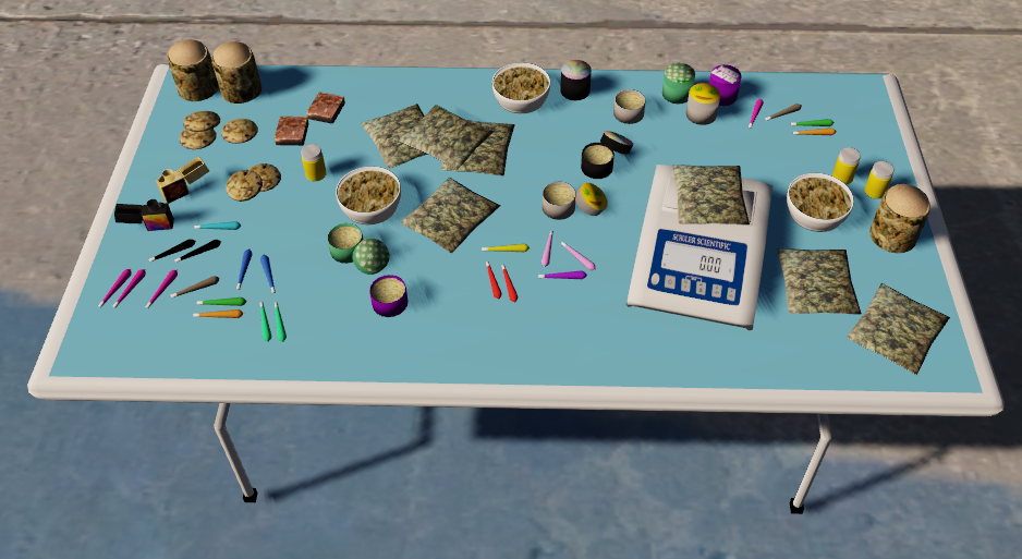 Metal & Poison WorX · Drug Table Props